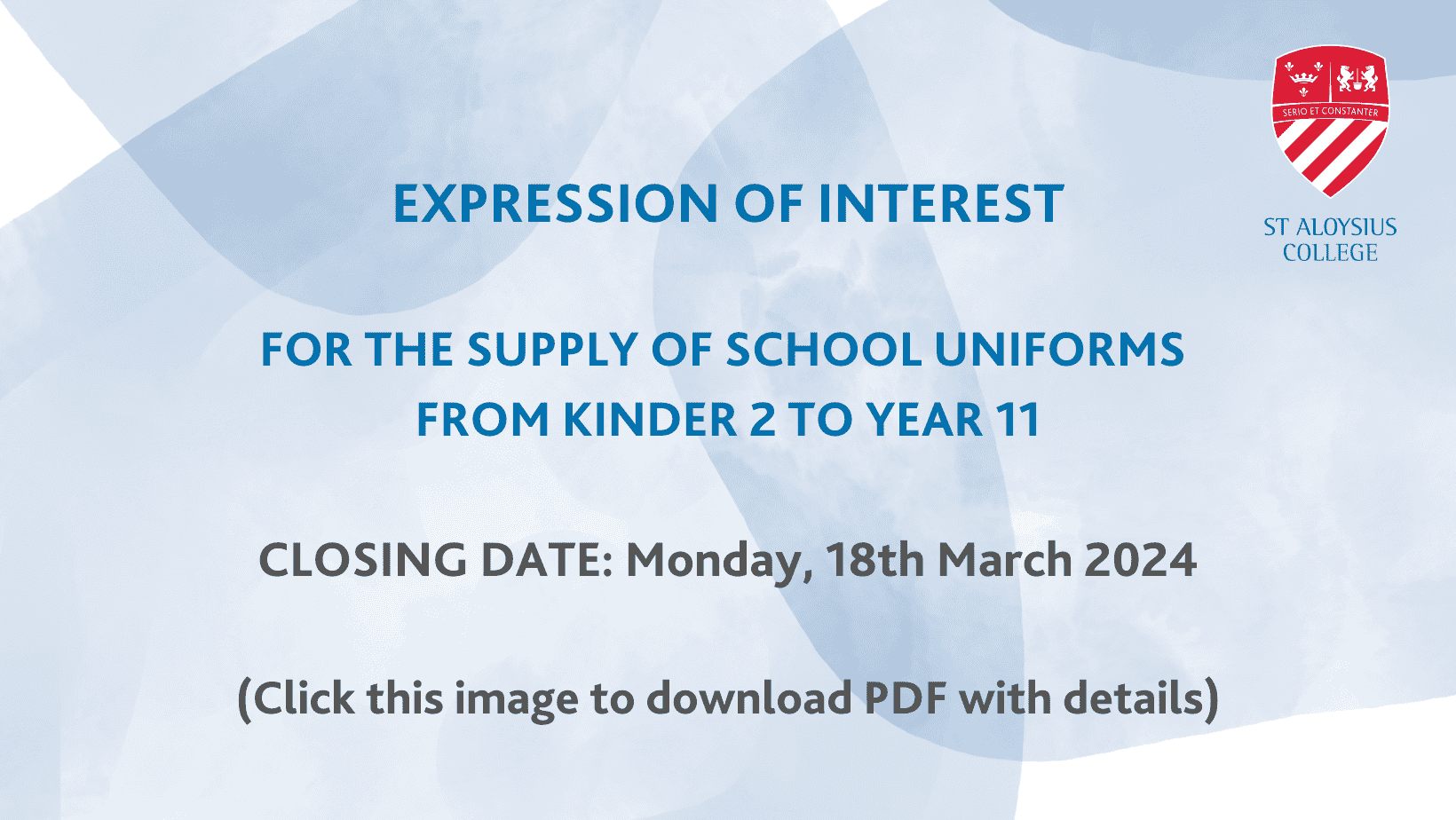 Expressions of Interest - St Aloysius College